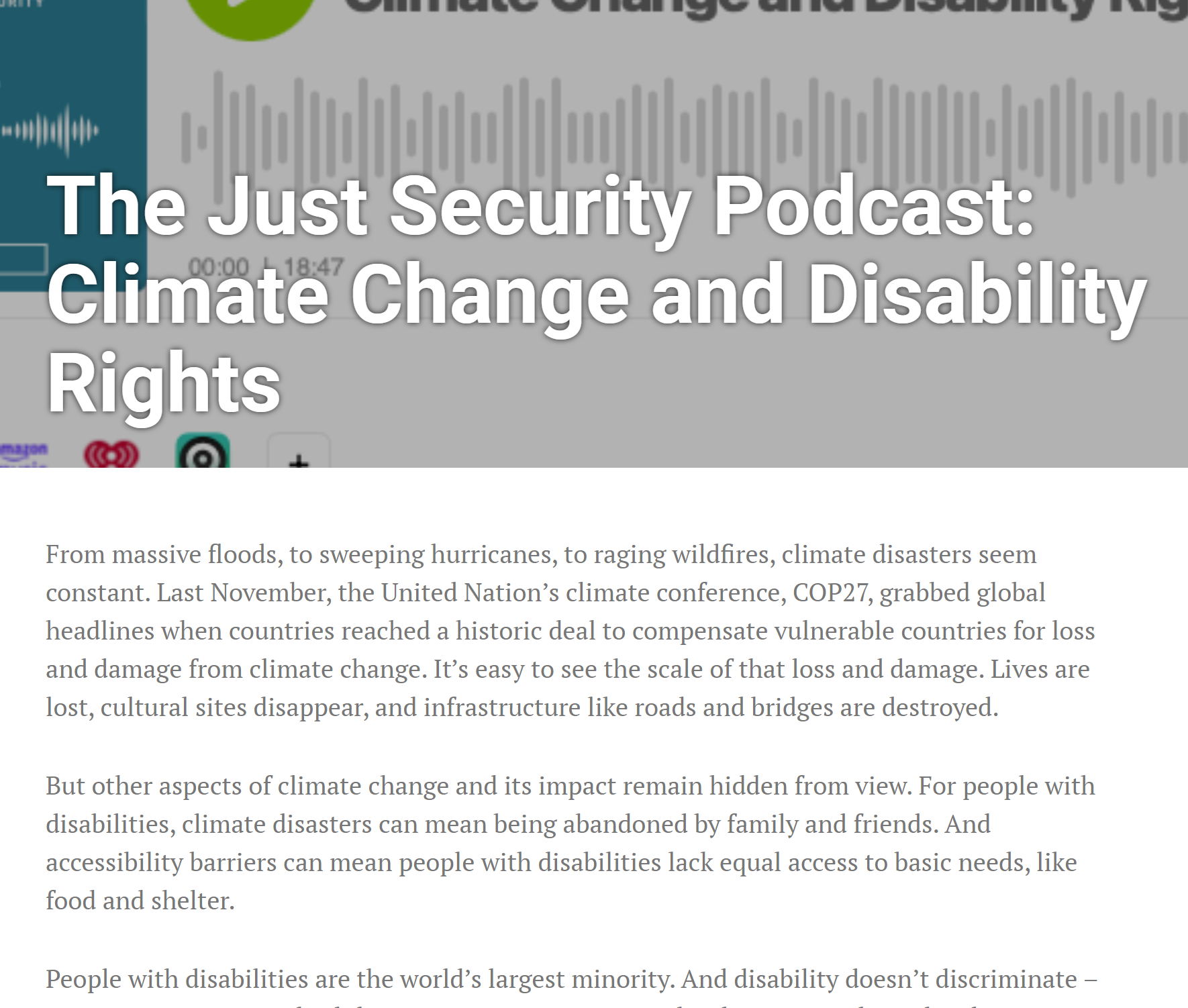 Climate Change and Disability Rights - Center for Disabilities Studies
